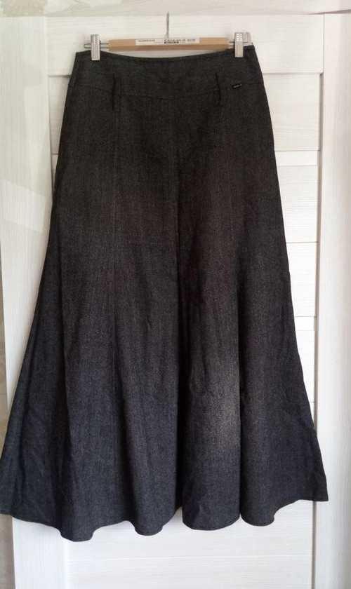 Шерстяная турецкая юбка макси восьми клинка 46 р-р