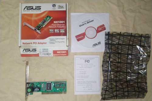 Сетевой адаптер asus NX1001 и диск с драйвером