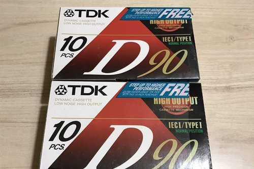 TDK D90 два блока 20 штук новые