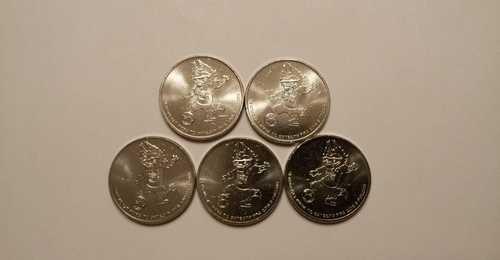 Монеты Чемпионат мира по футболу Волк-забивака