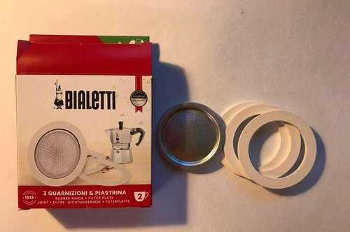 Bialetti 3 уплотнителя + 1 Фильтр для алюмин