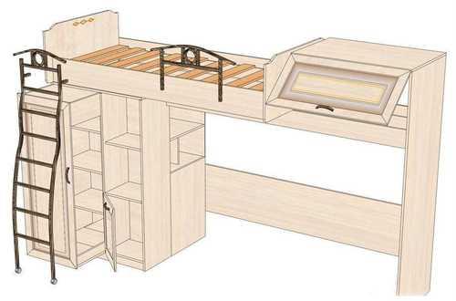 Детская кровать чердак