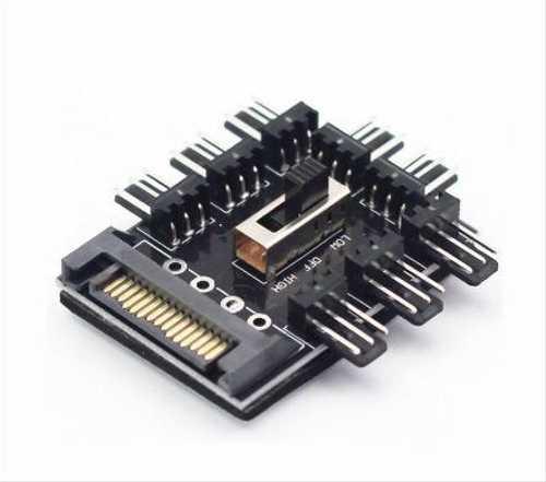 Переходник для вентиляторов SATA- 8x3(4) pin