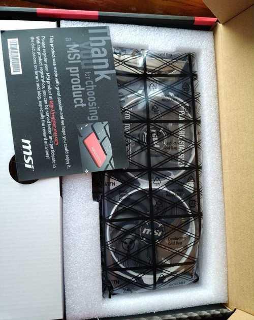 Новая видеокарта MSI armor RX570 4Gb