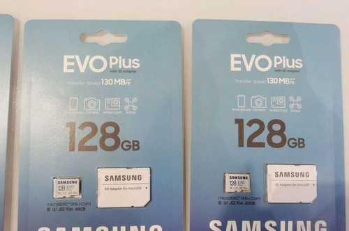 Samsung evo plus 130мб/с 128Gb UHS-I U3 V30 A2