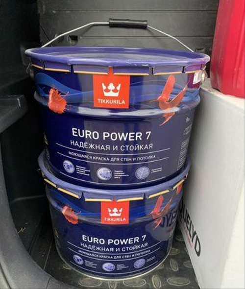 Краска tikkurila euro power 7, 9л