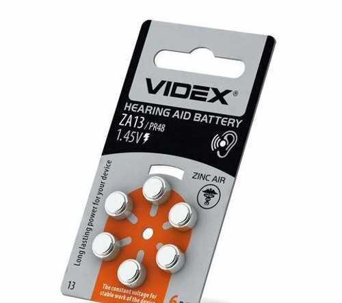 Батарейка Videx ZA 13 для слуховых аппаратов