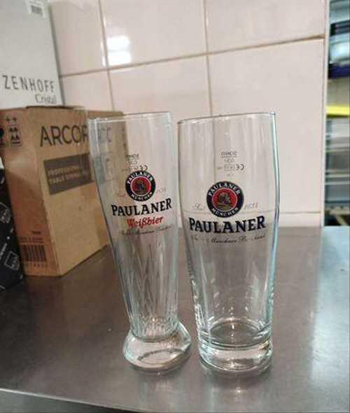 Бокал пивной с логотипом Paulaner