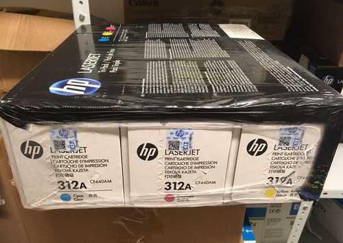 Комплект оригинальных цветных тонеров для мфу HP M