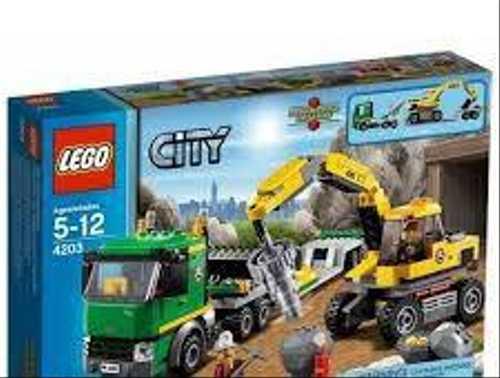 Lego City 4203 Экскаватор и транспортёр