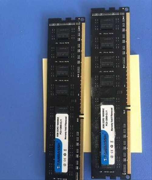 Оперативная память tanbassh 8 ddr3 1600 2x8