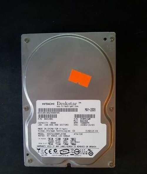 Жесткий диск Hitachi Deskstar 80GB