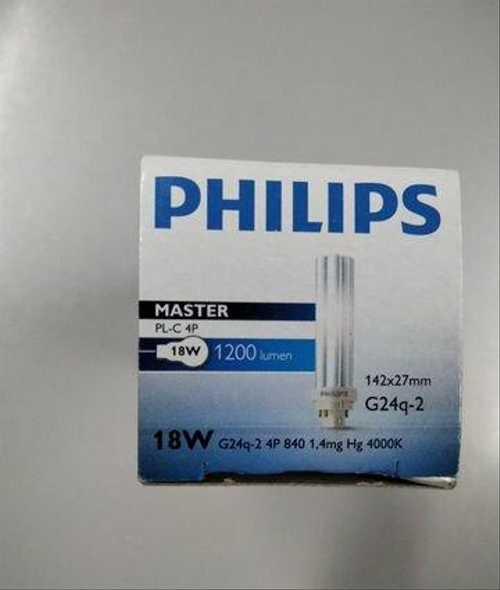 Лампа люминесцентная Philips master G24-q2,18Вт