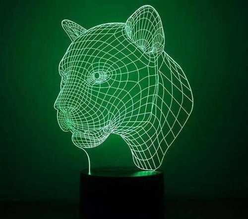 3D Ночник светодиодный тигр
