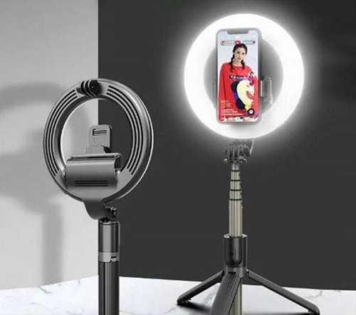 Кольцевая монопод селфи лампа Selfie Stick LO7