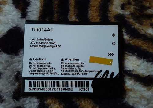 Alcatel TLi014A1 аккумулятор