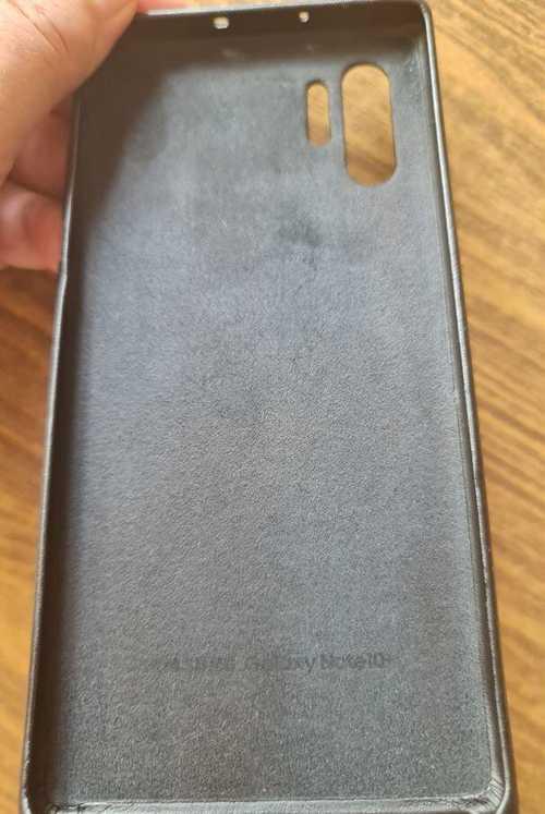 Чехол Samsung Leather Cover для Galaxy Note10+ чер