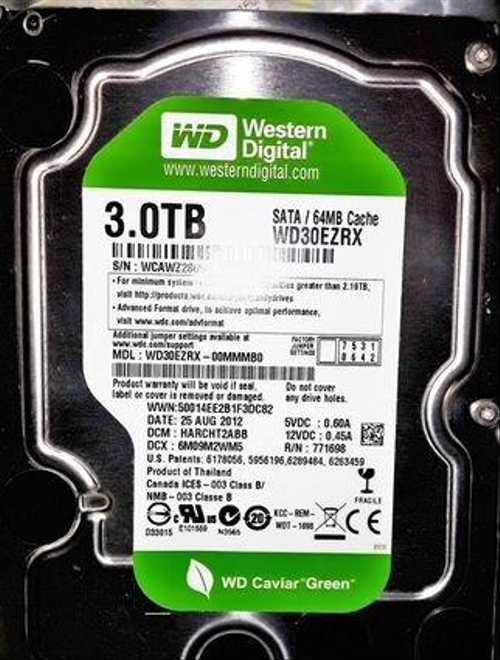 Жесткий диск 3 Тб Western Digital Green (WD30ezrx)