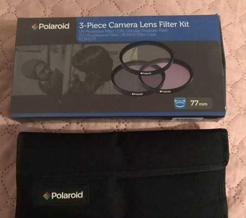 Polaroid 3-piece camera lens filter kit 77 mm