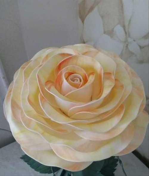 Цветок розы торшер из изолона светильник ночник по