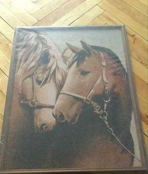 Картина, гобелен «Лошади. Любовь»
