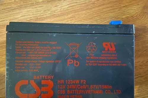 Аккумуляторная батарея CSB HR1234W F2 12В, 9Ач