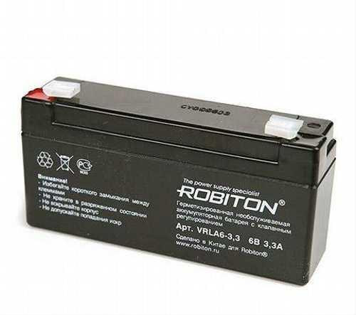 Аккумулятор robiton vrla 6V 3,3Ah опт розница
