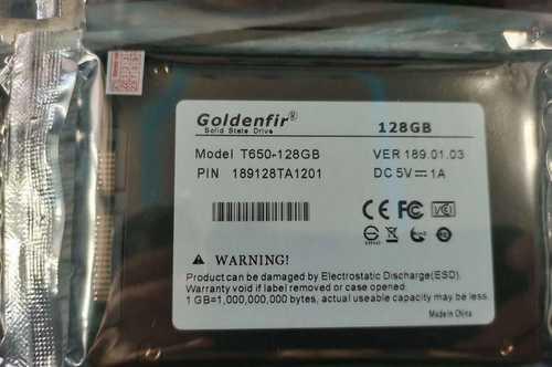 Ssd Goldenfir T650 128Gb SATA III 6Gb/s