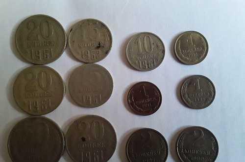 Монеты СССР 15 копеек 1961