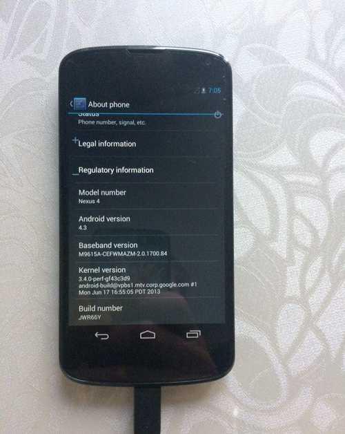 Новый LG Nexus 4 (E-960) 8 Gb