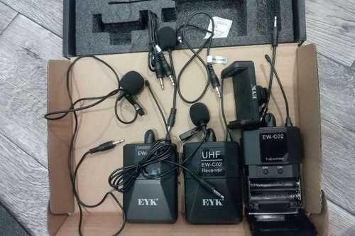 Беспроводной петличный микрофон EYK EW-C02 UHF