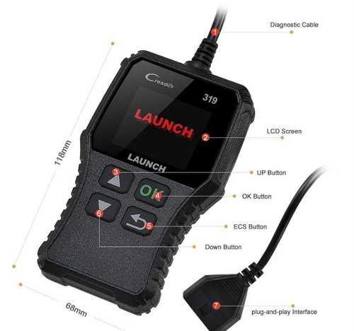 Автосканер Launch X431 Creader 319 OBD2/eobd