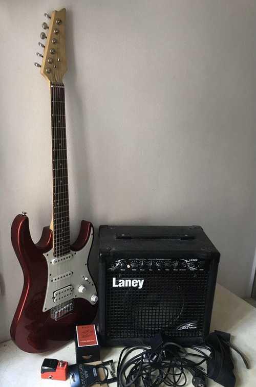 Электрогитара Ibanez + усилитель Laney