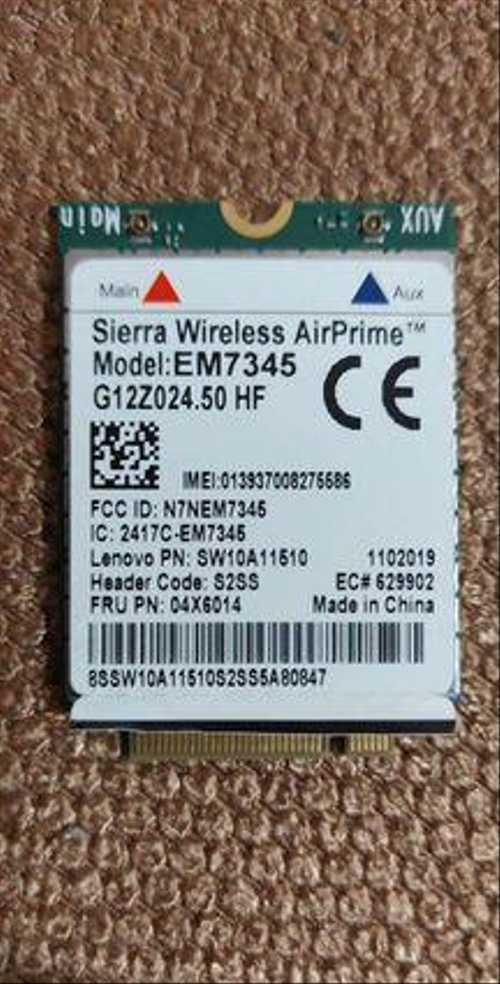 Sierra Wireless AirPrime EM7345 4g LTE