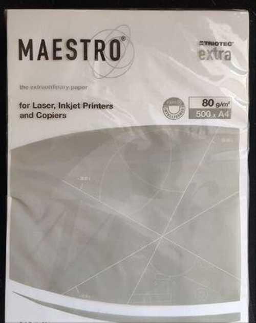 Офисная бумага a4 Maestro extra triotec. Австрия