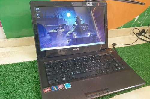 Бюджетный ноутбук для игр asus K42, видеокарта 1Gb