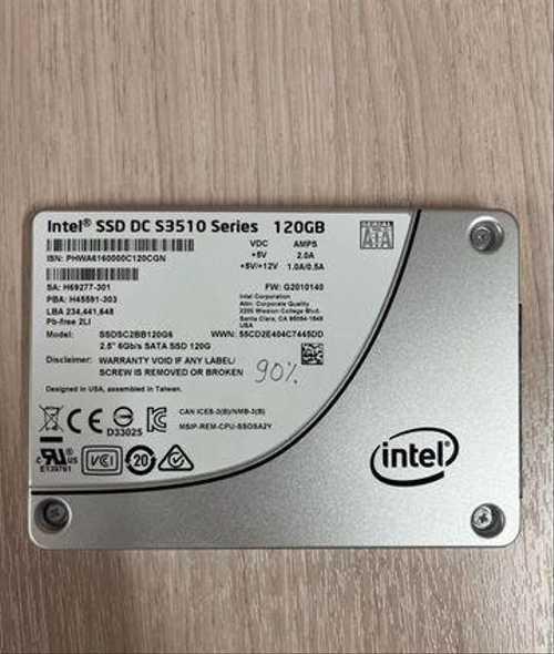Продаю SSD Intel S3510 120Gb, рабочий