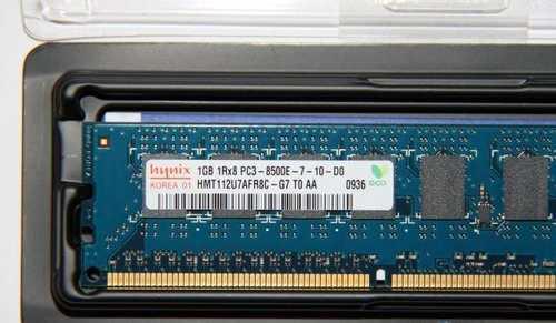 Hynix DDR3 8500E dimm 1Gbх8 комплект c ECC