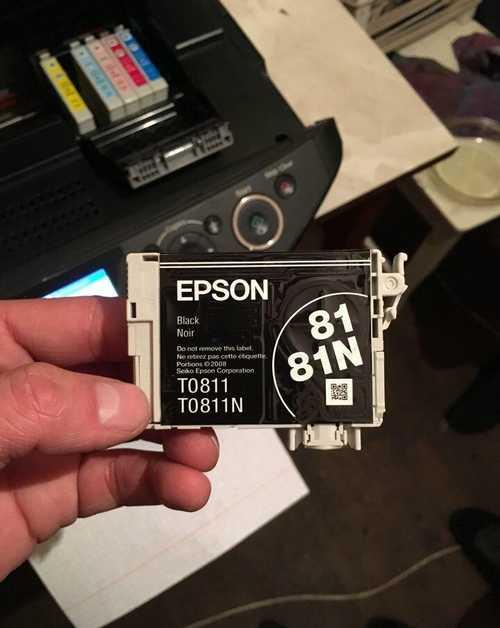 Картридж epson черный T0811 T0811N принтер/мфу