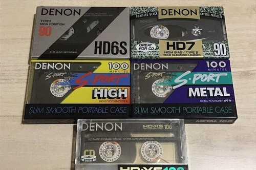 Аудиокассеты Denon металл и хром 5 штук
