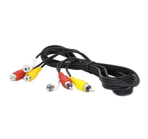 Кабель 3RCA(M) -3RCA(F) 1.5м