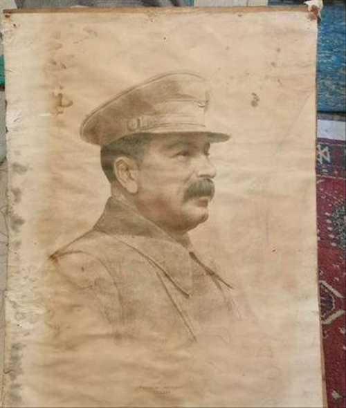 Плакат, портрет И.В. Сталин. 1936 г. 30000 экз