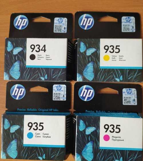 Оригинальные картриджи HP 934 и HP 935. Комплект