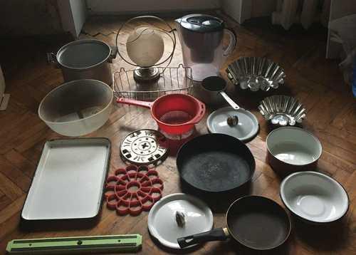 Много посуды для дачи