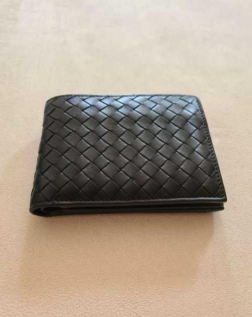 Кожаный бумажник с плетением bottega veneta