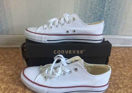 Новые белые кеды Converse