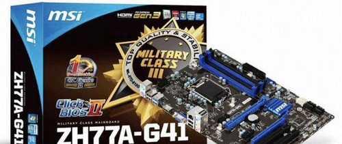 MSI ZH77A-G41 мат. плата Soc 1155. Требует ремонта