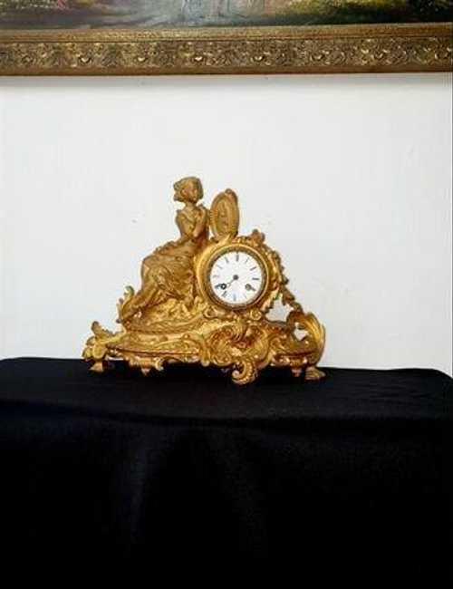 Антикварные часы каминные Екатерина II Франция XIX