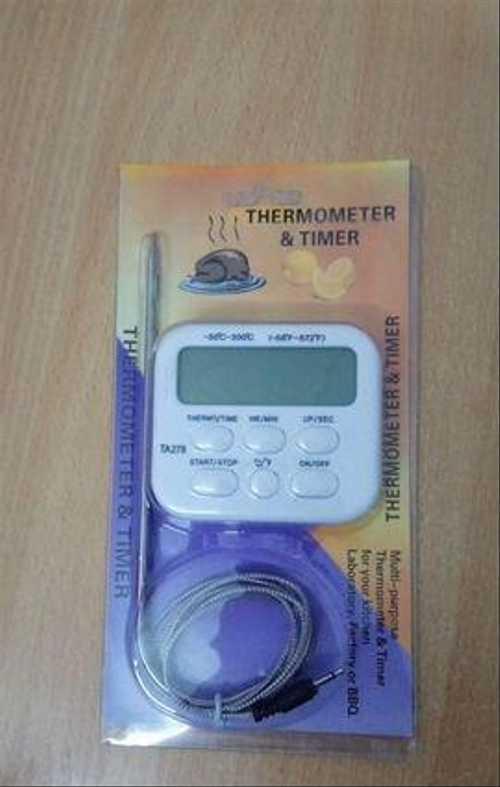 Термометр-таймер кухонный с щупом та-278