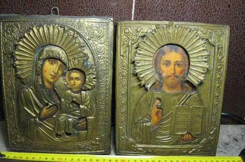 Иверская Богородица Христос икона венчальная пара
